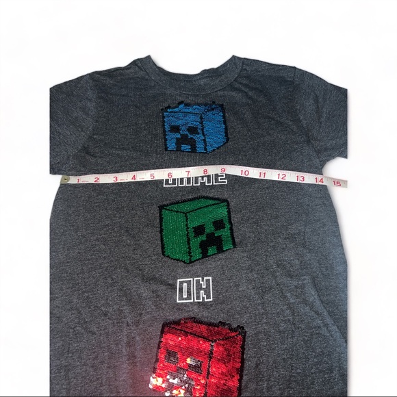 Mojang | Shirts & Tops | Mojang Flip Sequin Minecraft Shirt Kids M ...